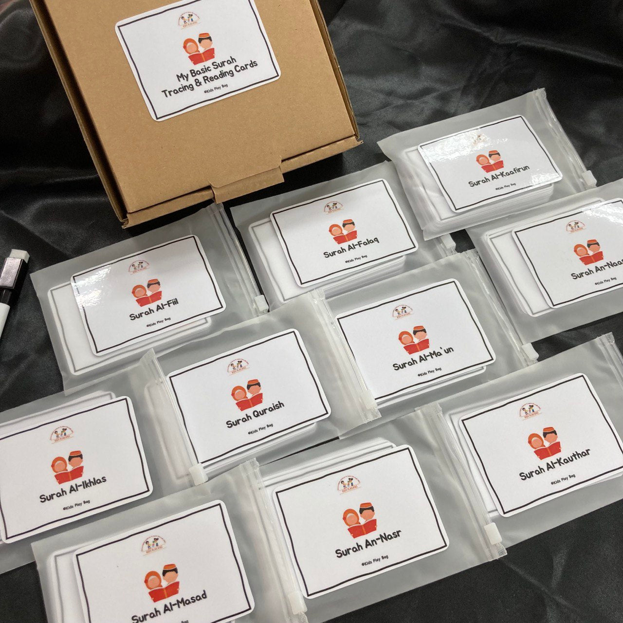 My Basic Surah Tracing and Reading Cards – Kids Play Bag