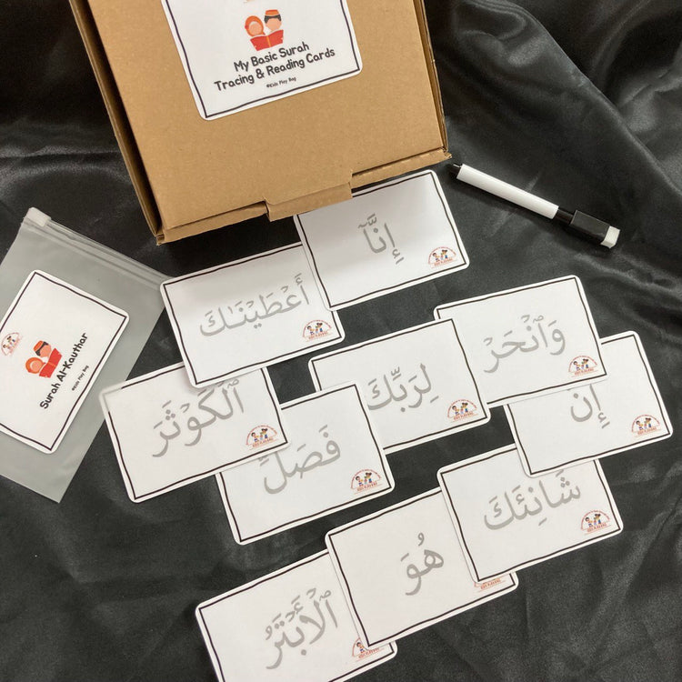 My Basic Surah Tracing and Reading Cards – Kids Play Bag